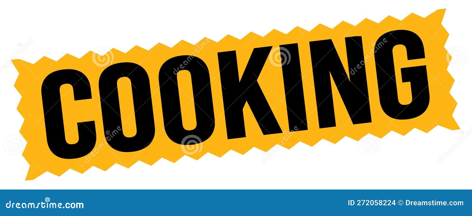 COOKING Text Written on Orange-black Zig-zag Stamp Stock Illustration ...