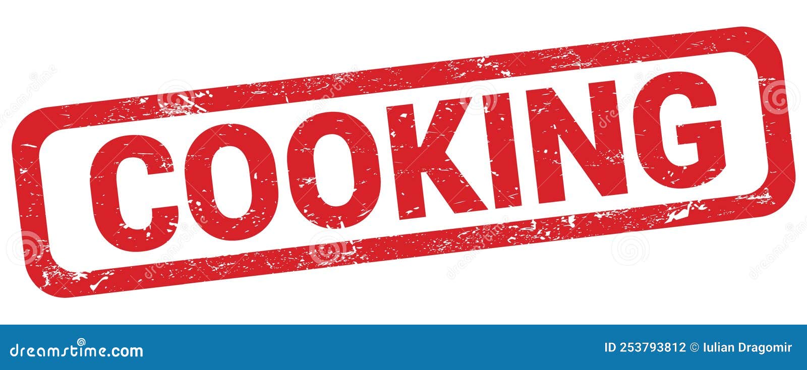 COOKING Text Written on Red Rectangle Stamp Stock Illustration ...