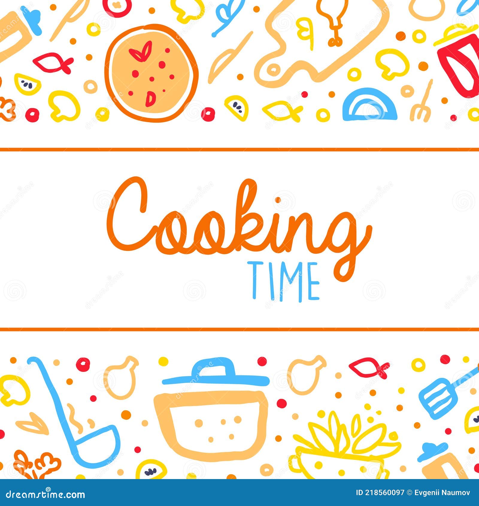 Cooking Time Banner, Culinary School, Cooking Class Poster, Card with ...