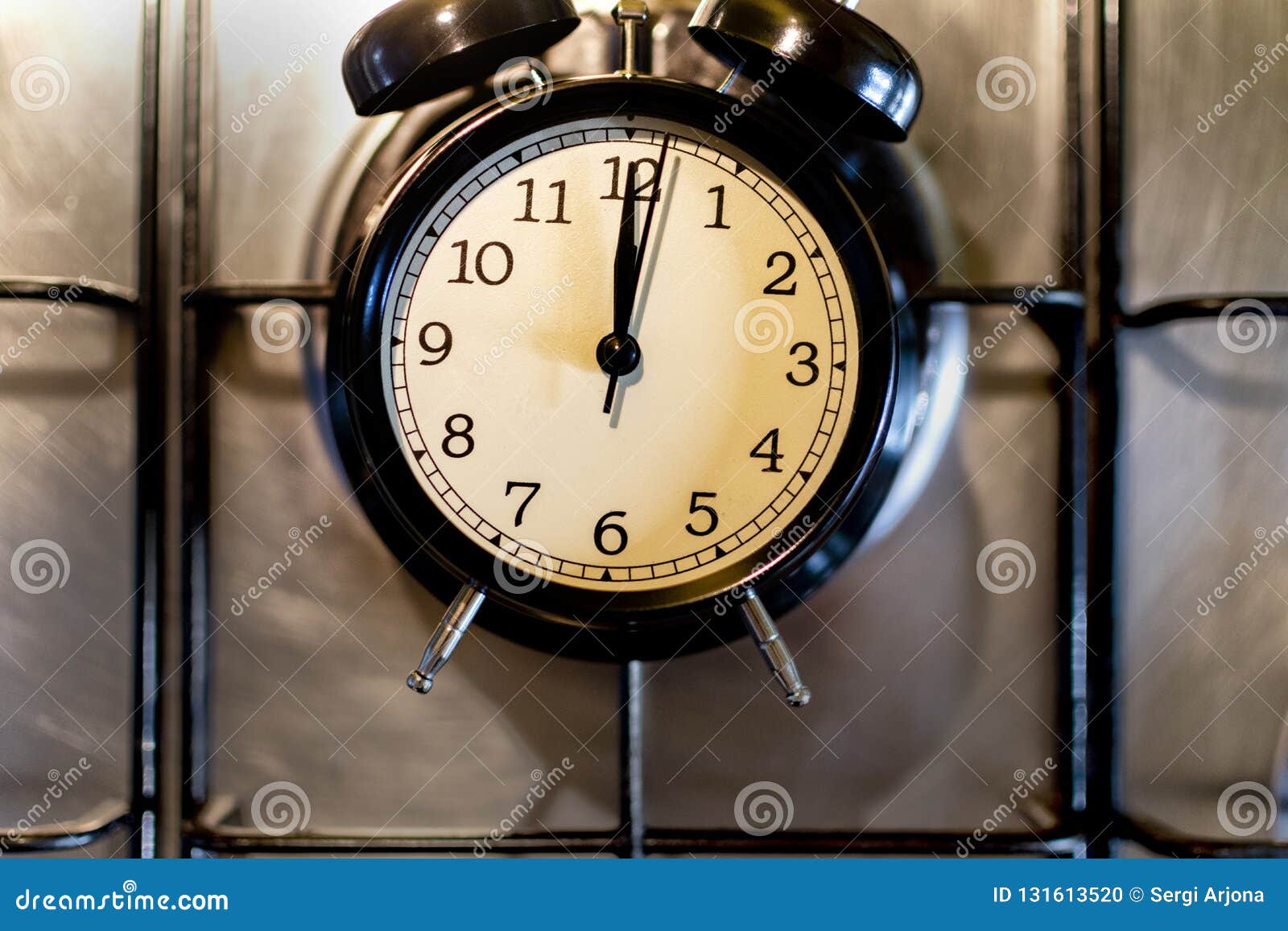 Cooking Time Concept. Black Alarm Clock Stock Photo - Image of healthy ...