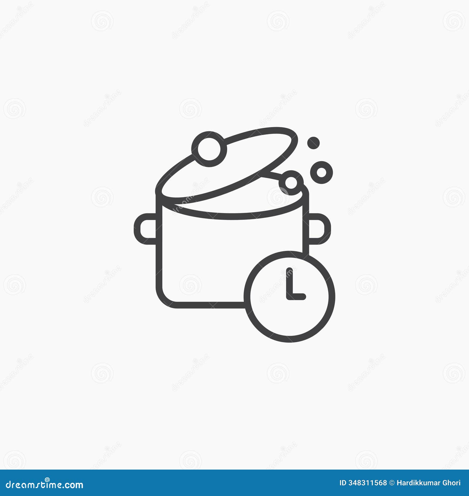 Cooking time icon vector stock vector. Illustration of time - 348311568
