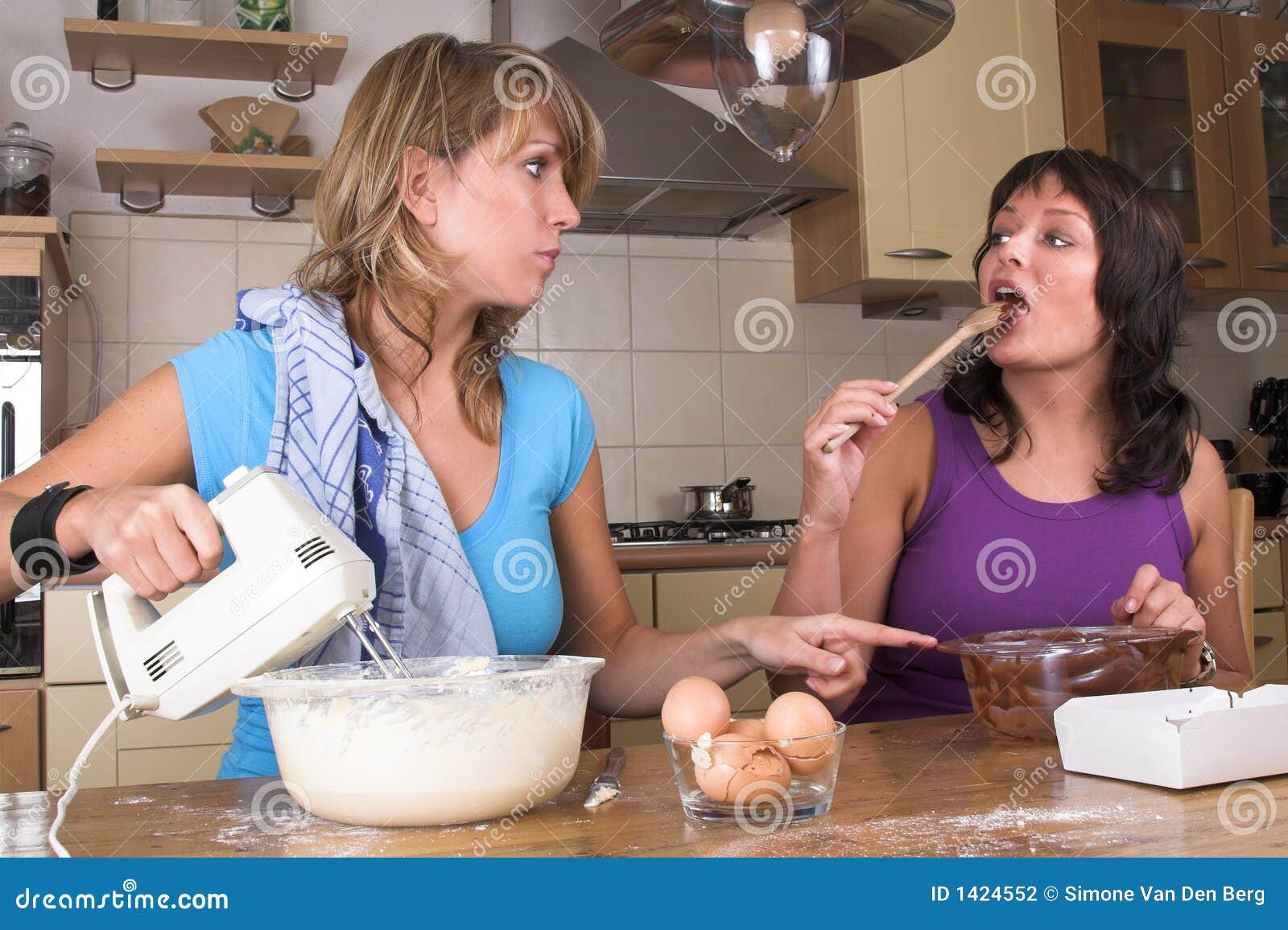 Cooking Together Is More Fun. Let My Try Taste. Couple Having Fun While ...