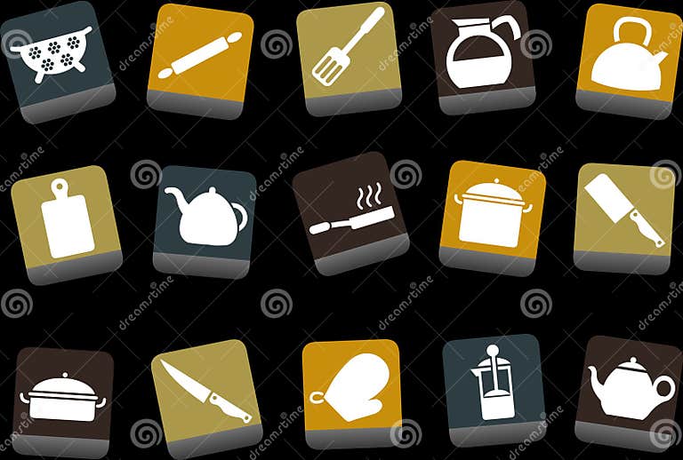 Cooking Tools Icon Set stock vector. Illustration of kitchen - 9234436