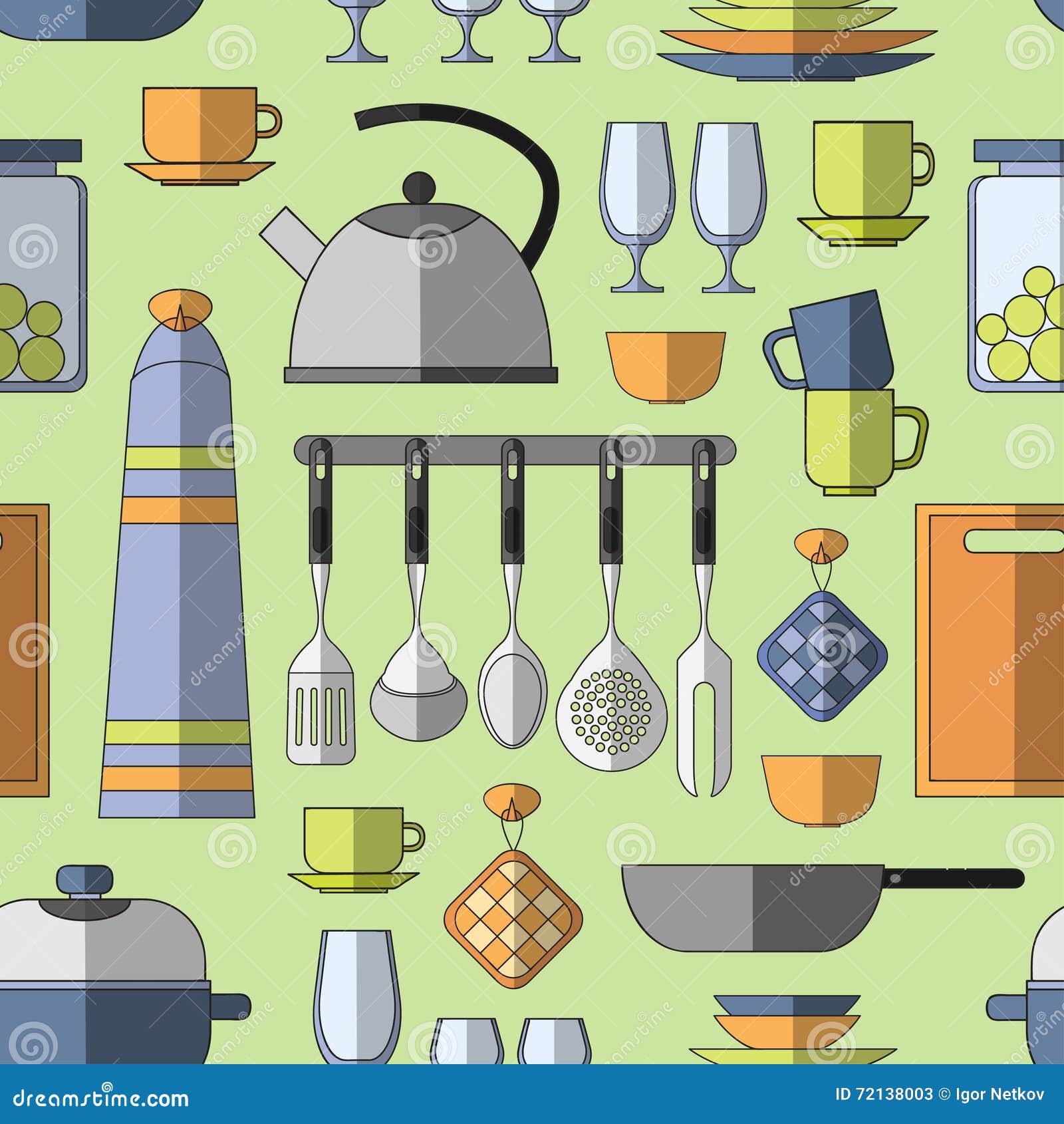 Cooking tools pattern stock vector. Illustration of appliance - 72138003