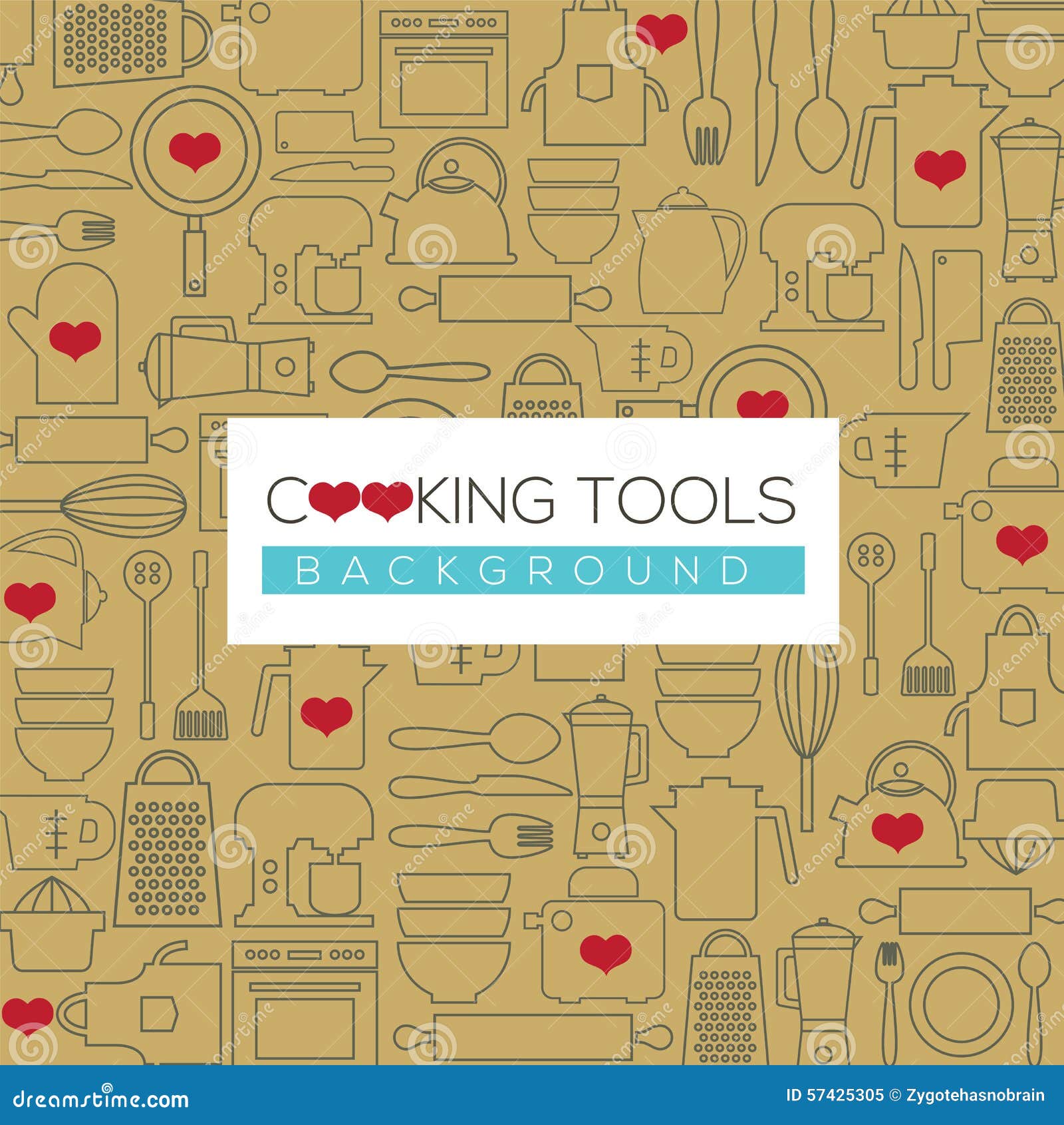 Cooking Tools and Utensil Background. Stock Vector - Illustration of ...