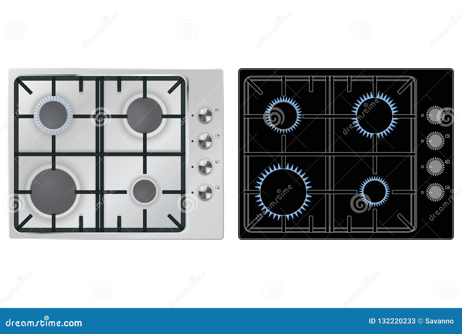 Cooking top. Set stock vector. Illustration of roast - 132220233