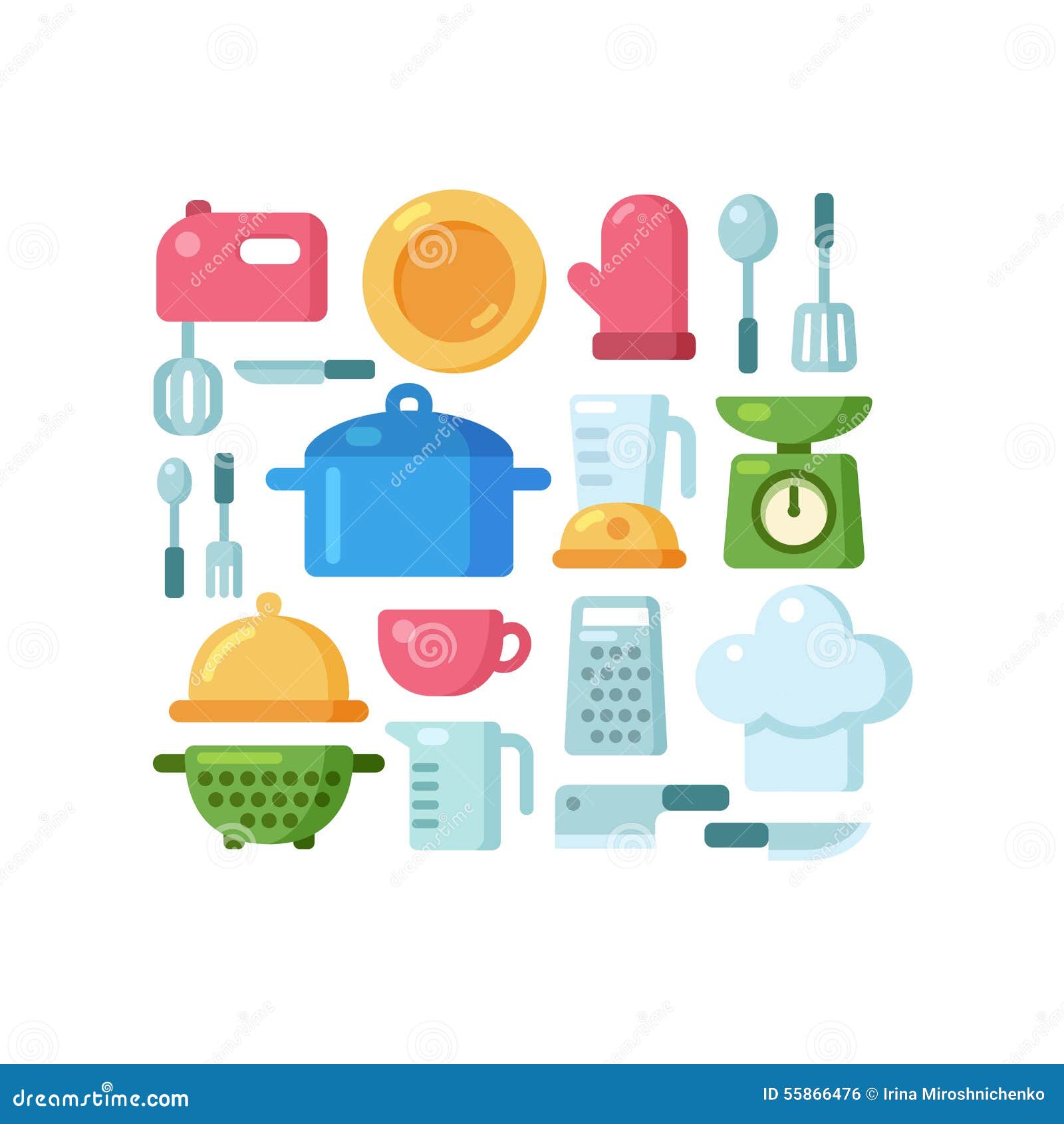 Cooking utensils stock illustration. Illustration of menu - 55866476