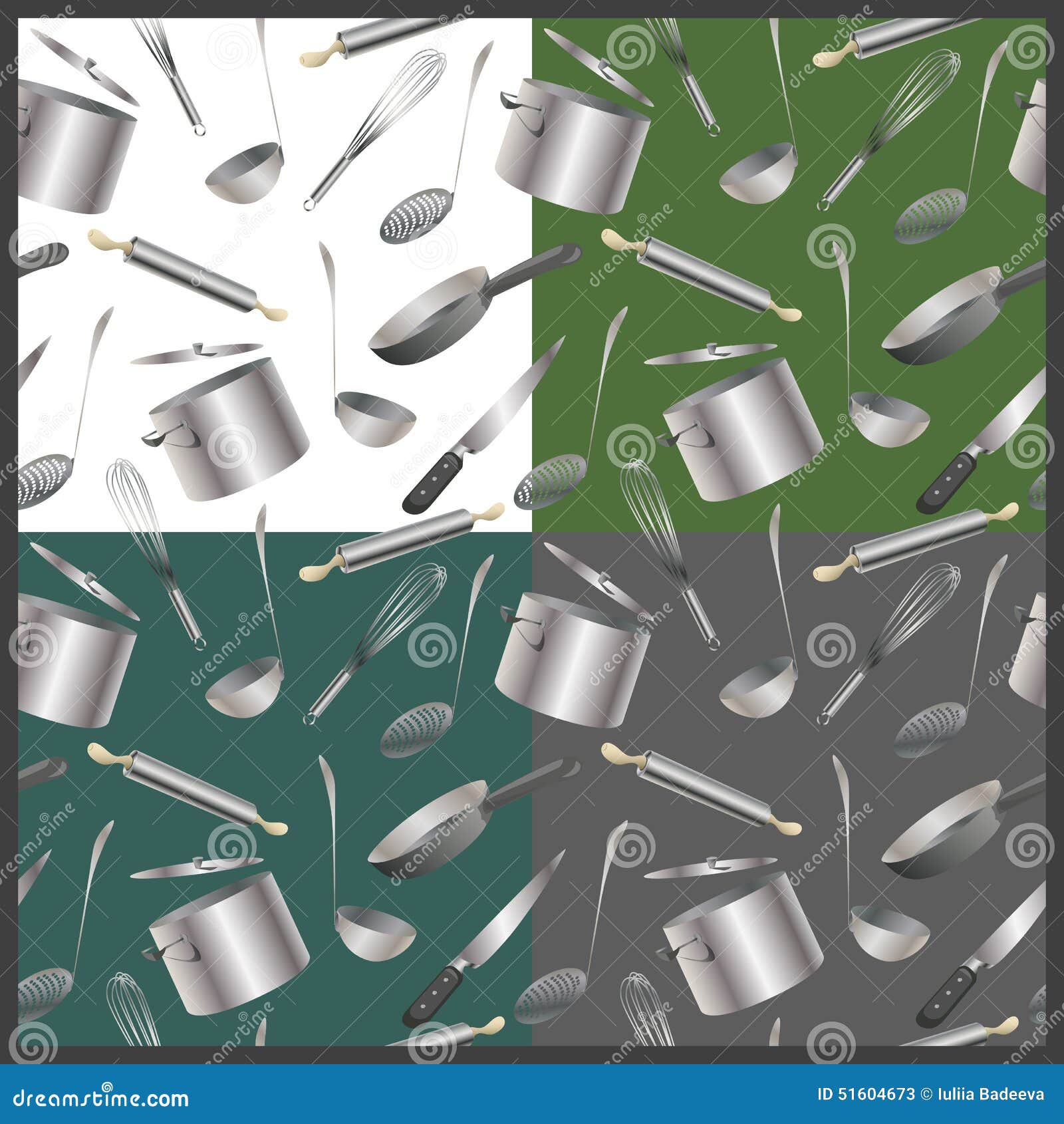 Cooking utensils set stock vector. Illustration of vector - 51604673