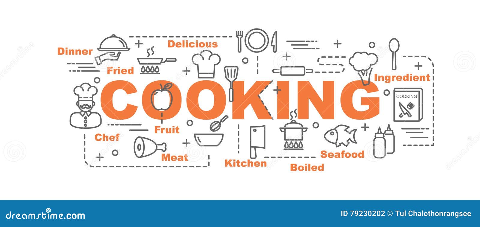 Cooking vector banner stock vector. Illustration of infographic - 79230202