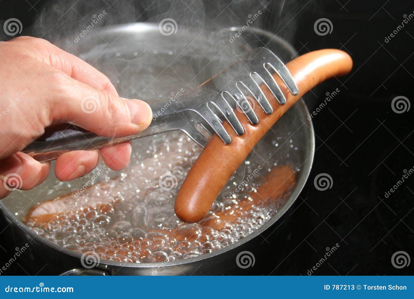 Cooking wiener stock image. Image of long, lowcarbweight - 787213