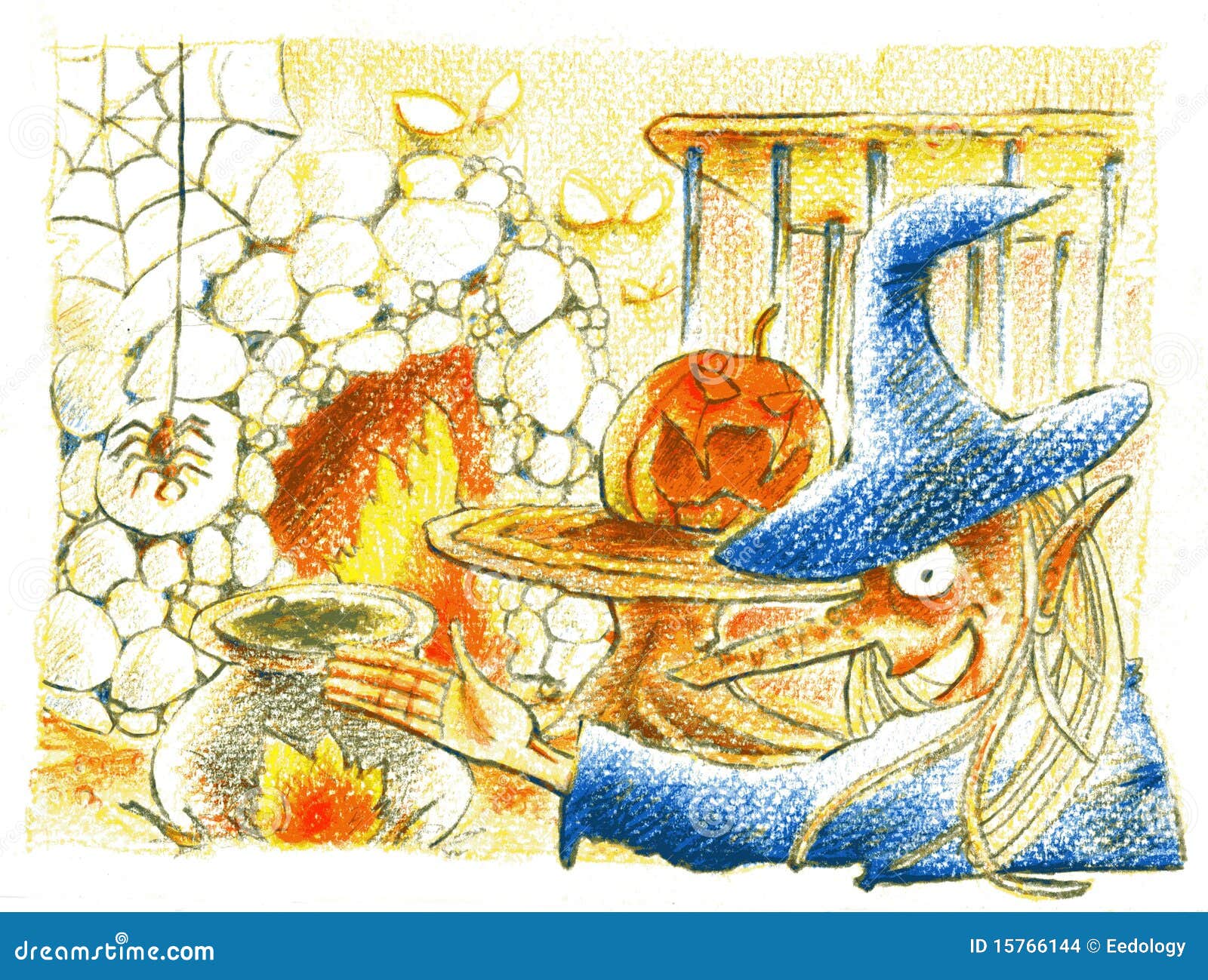 Cooking witch stock illustration. Illustration of witch - 15766144