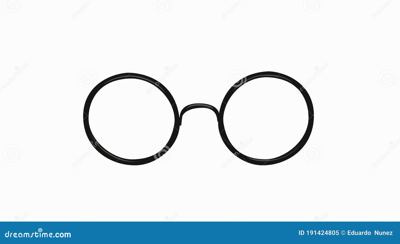 Vector Isolated Illustration of Rounded Glasses Stock Vector ...