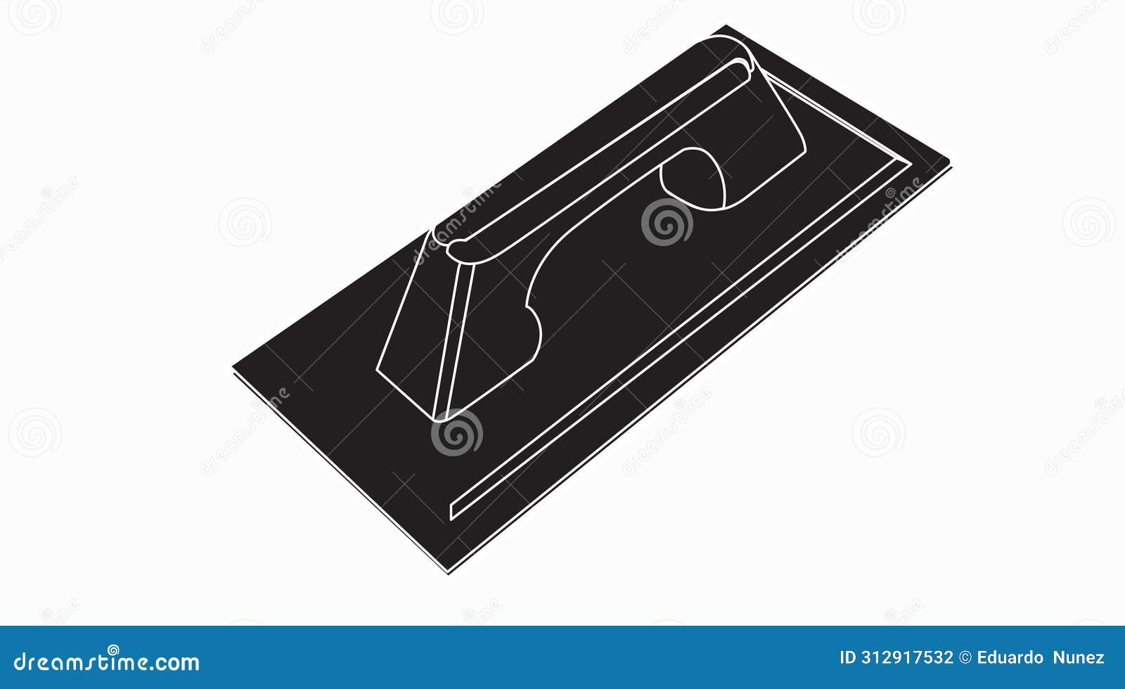 Vector Isolated Illustration of a Bricklayer Trowel. Stock Vector ...