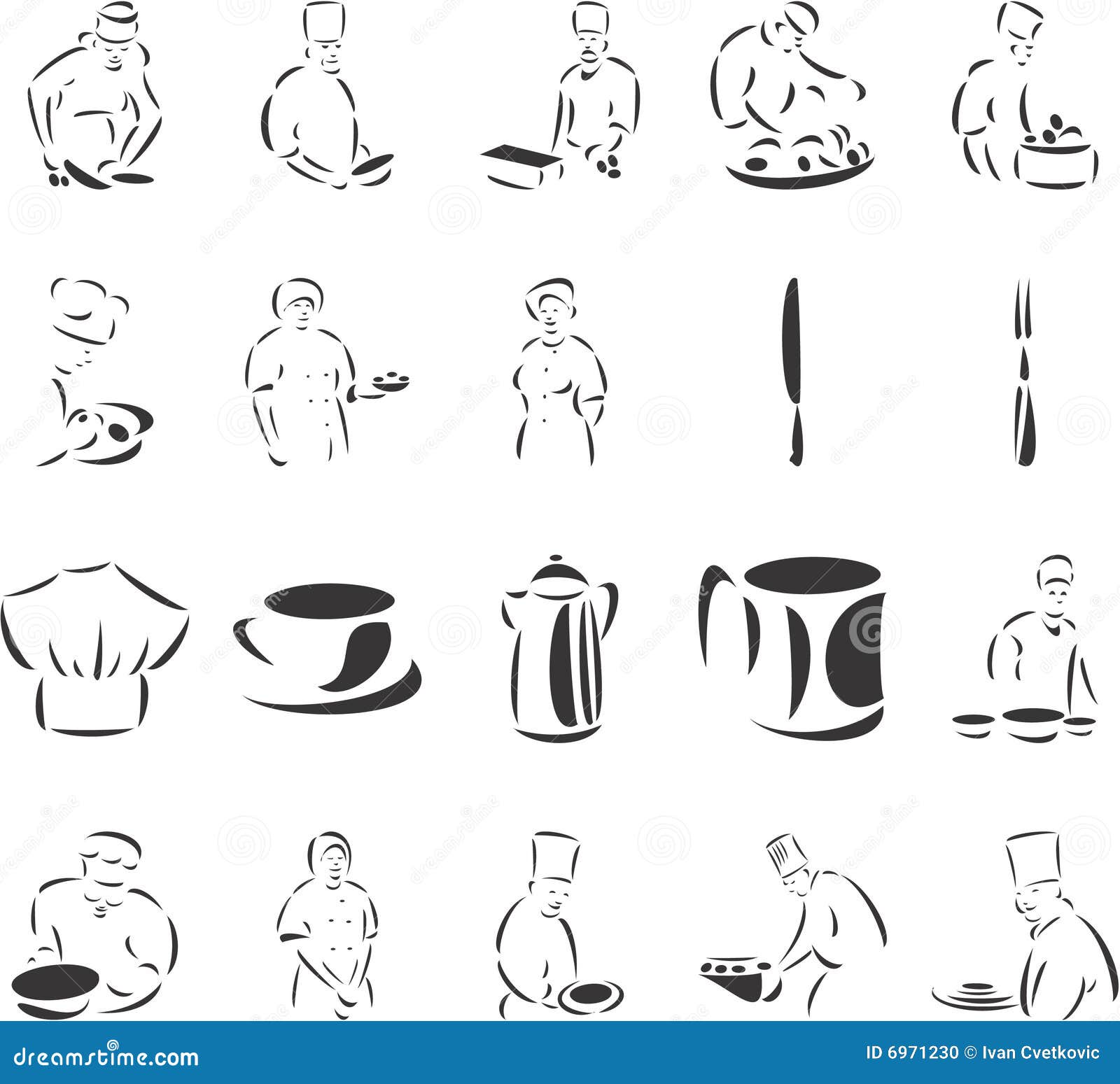 Cooks stock vector. Illustration of restaurant, serve - 6971230