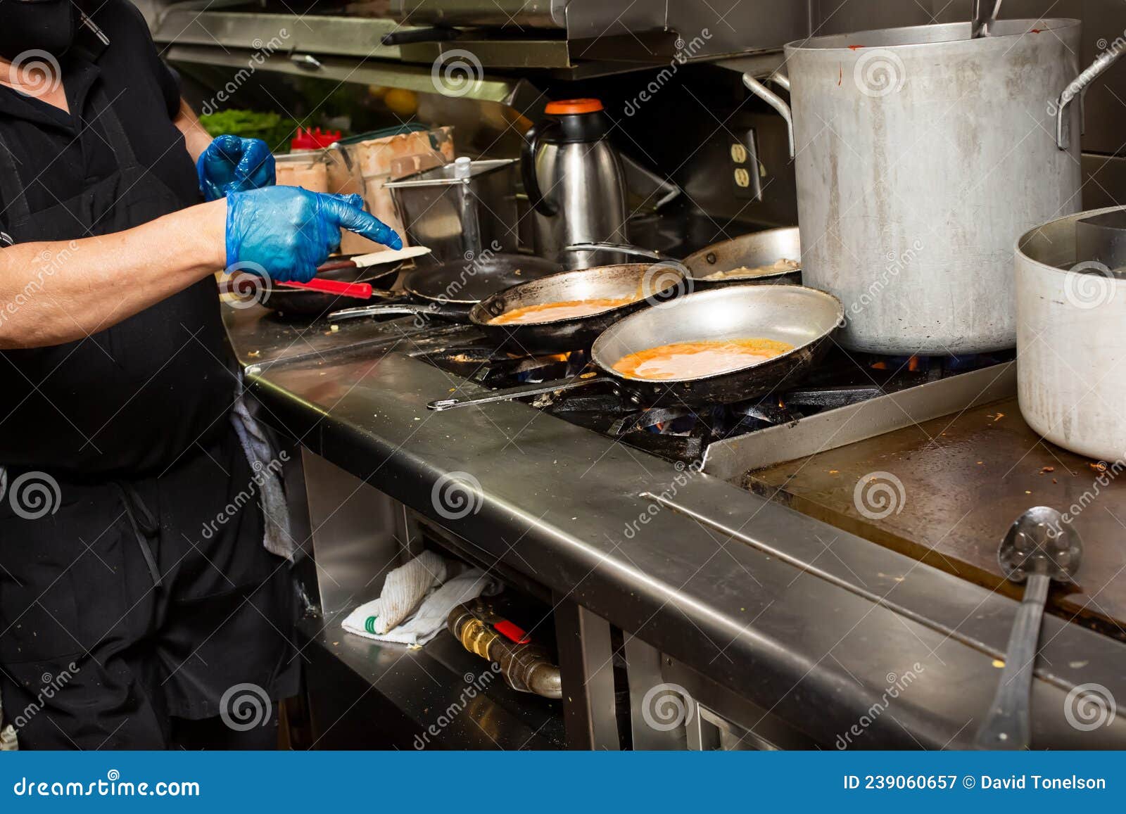 Cooks Prepare Many Meals in the Kitchen Stock Image - Image of ...