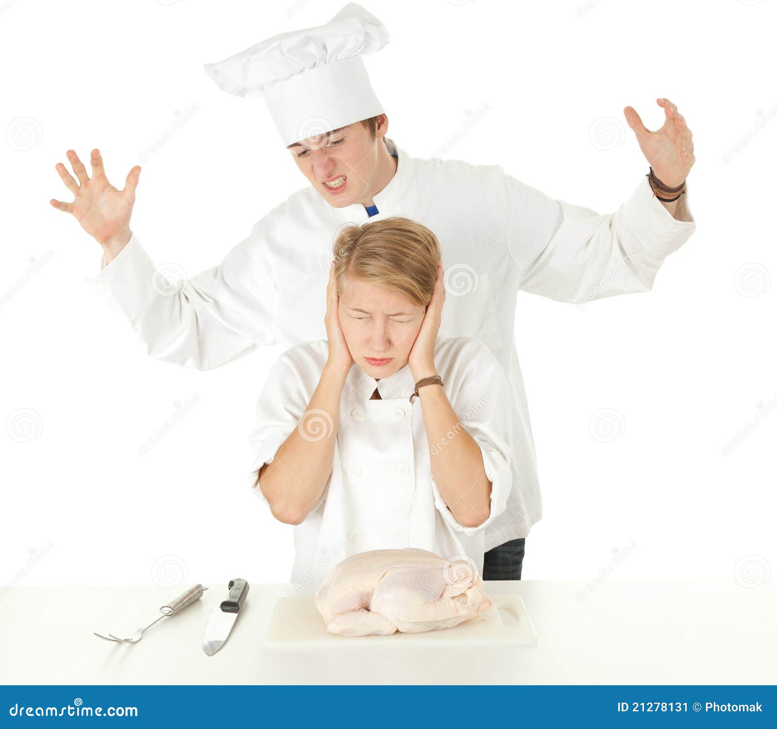 Cooks Team Preparing Raw Chicken Stock Image - Image of appetite ...