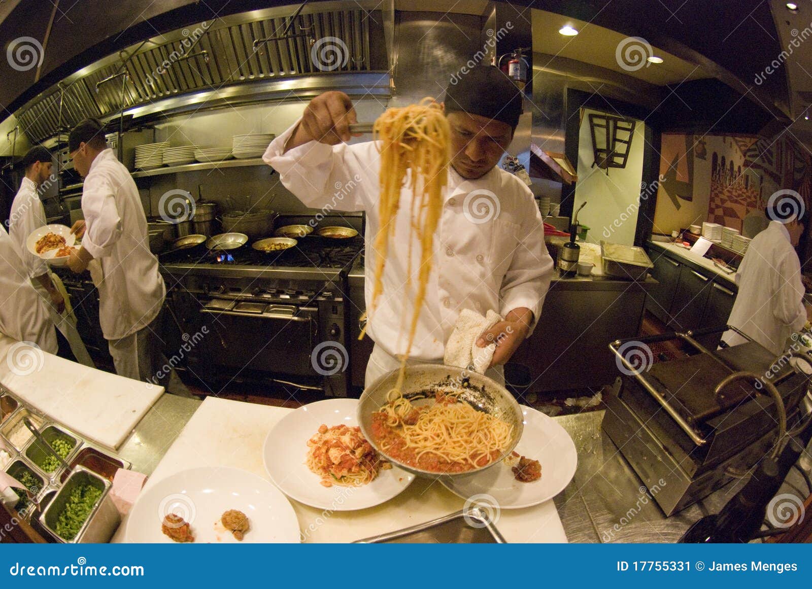 Cooks at work editorial photo. Image of pasta, restaurant - 17755331