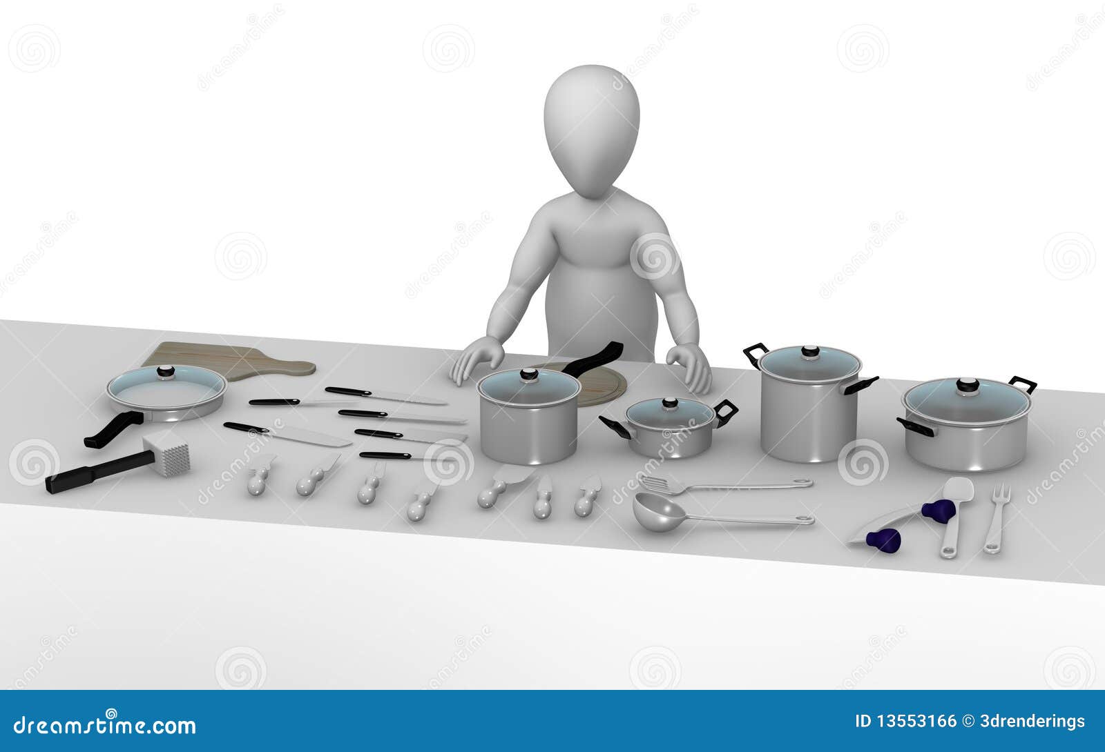 Cookware stock illustration. Illustration of male, cartoon - 13553166