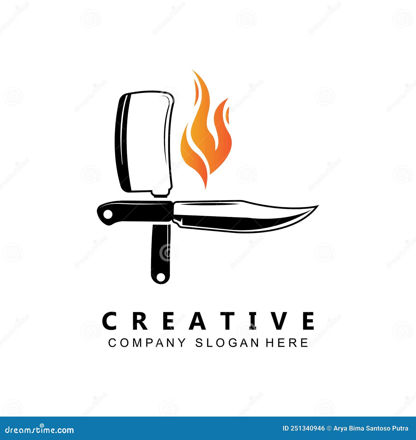 Cookware Kitchen Knife Logo Symbol Vector Stock Vector - Illustration ...