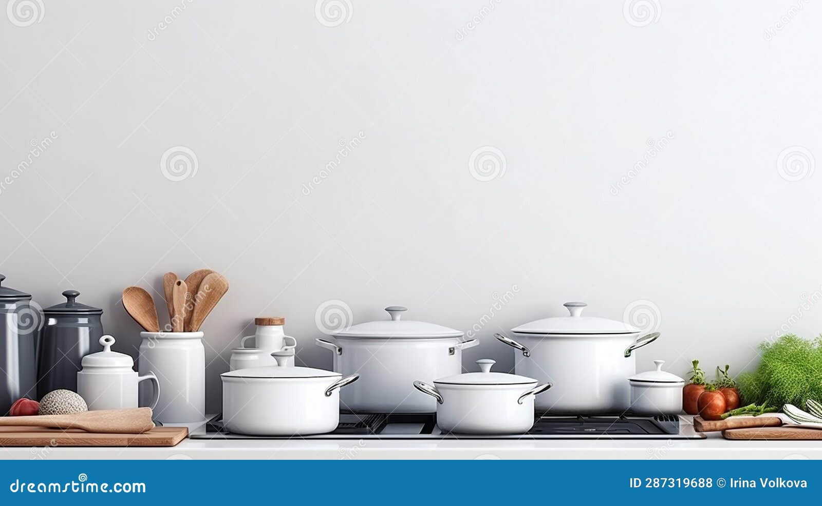 Cookware Kitchen in Modern Gourmet Kitchen Banner , Advertising Banner ...