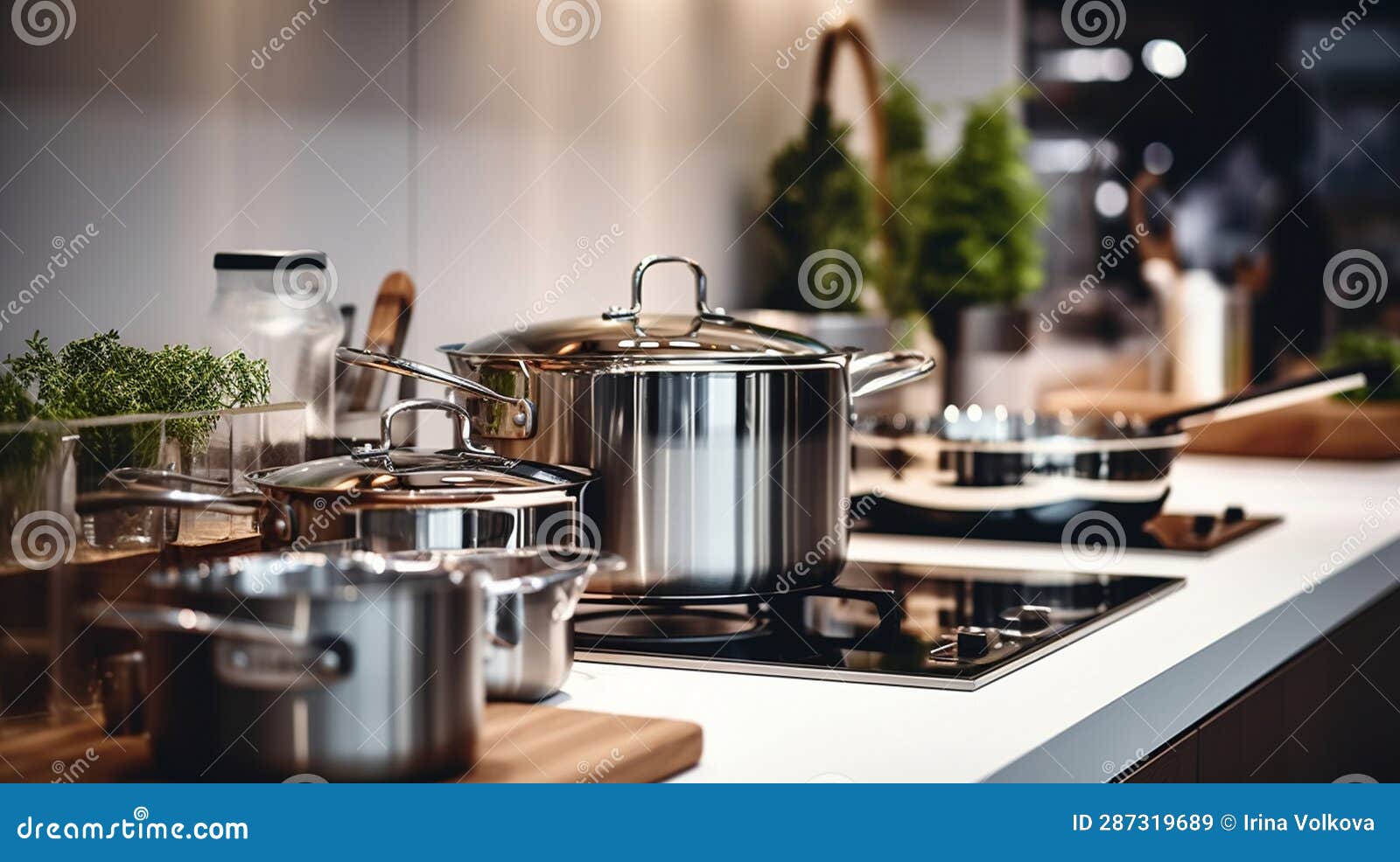 Cookware Kitchen in Modern Gourmet Kitchen Banner , Advertising Banner ...