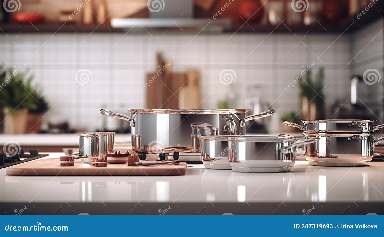 Cookware Kitchen in Modern Gourmet Kitchen Banner , Advertising Banner ...