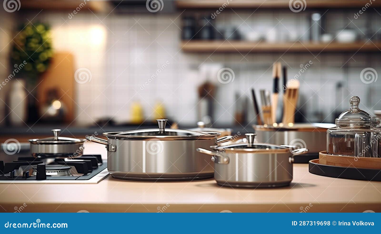 Cookware Kitchen in Modern Gourmet Kitchen Banner , Advertising Banner ...