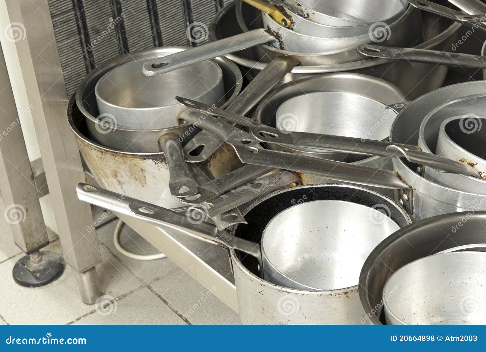Cookware in a Kitchen Restaurants Stock Photo - Image of industry ...