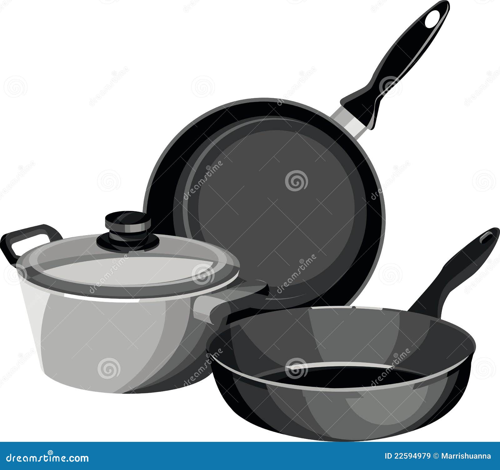 Cookware Pans Casserole Stock Vector Illustration Of Fried 22594979