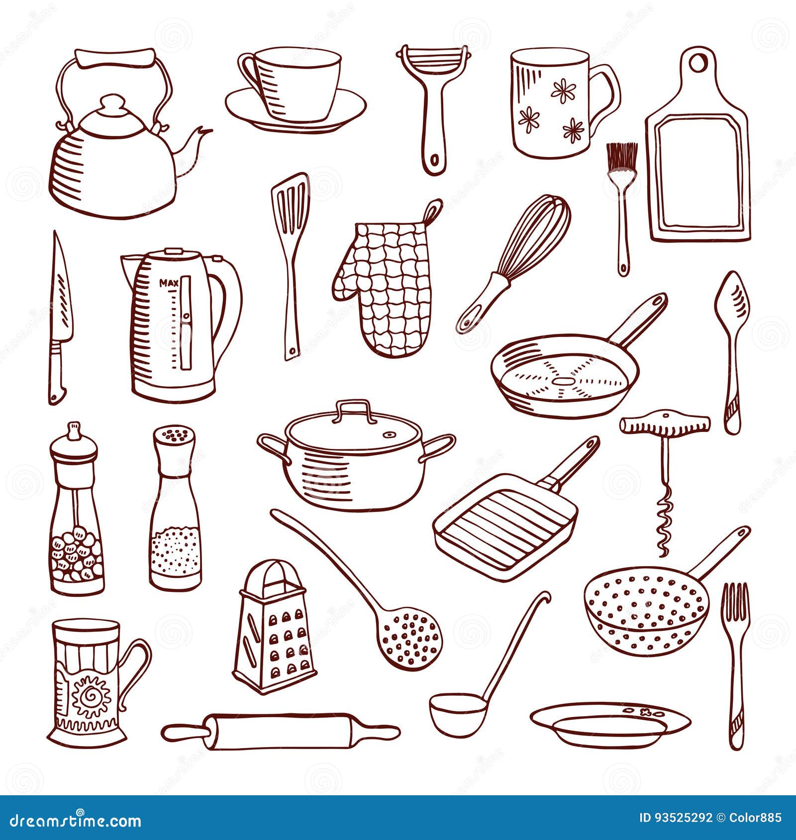 Cookware, Vector Illustration Stock Vector - Illustration of appliance ...
