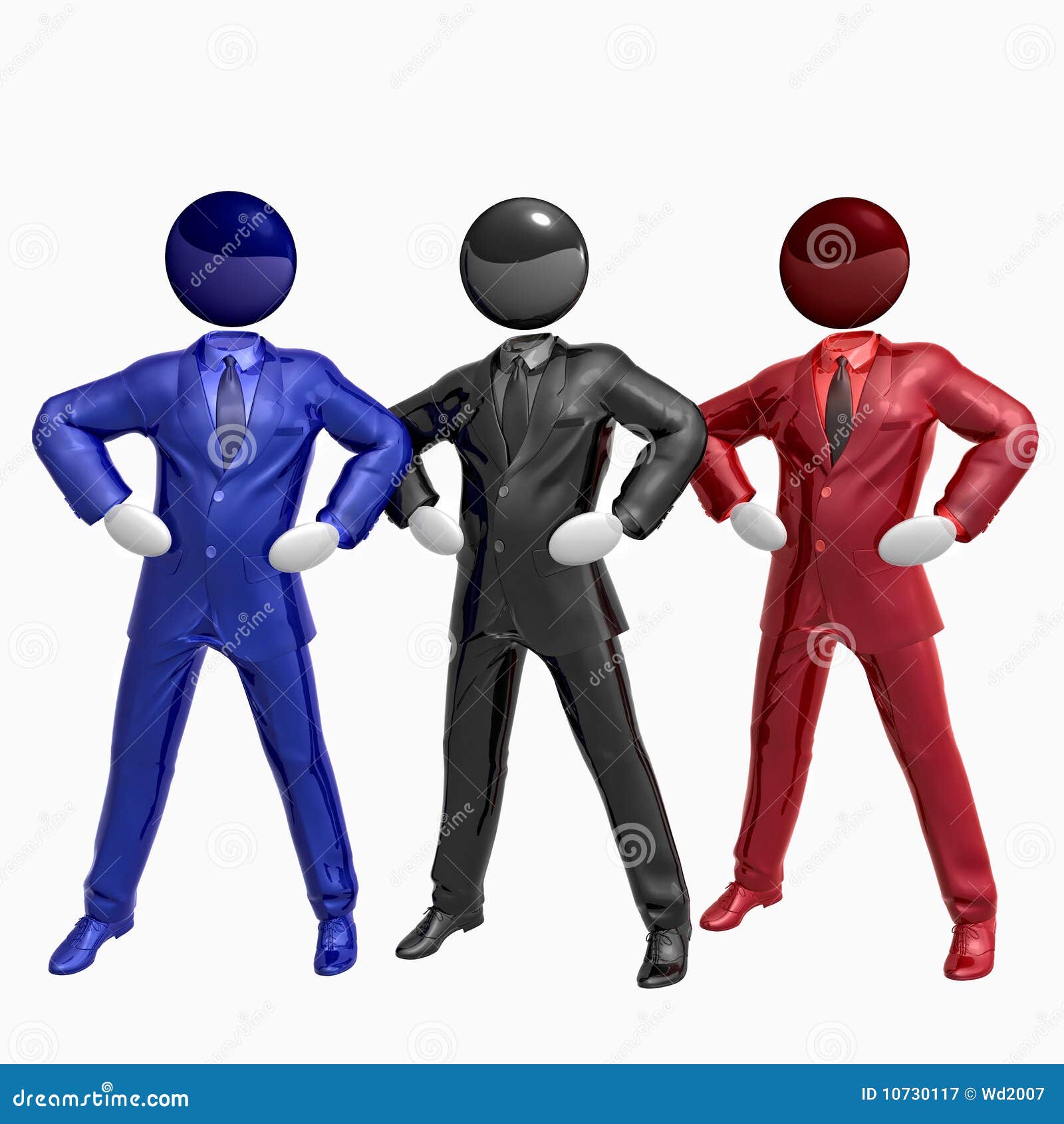 Cool 3d Businessman Team Icon on Tuxedo Stock Illustration ...