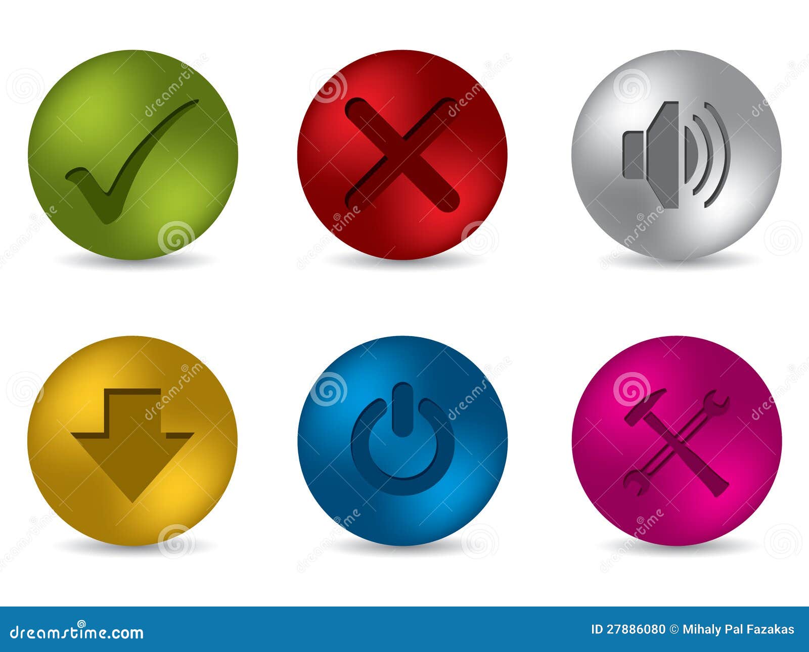 Cool 3d matte button set stock vector. Illustration of design - 27886080