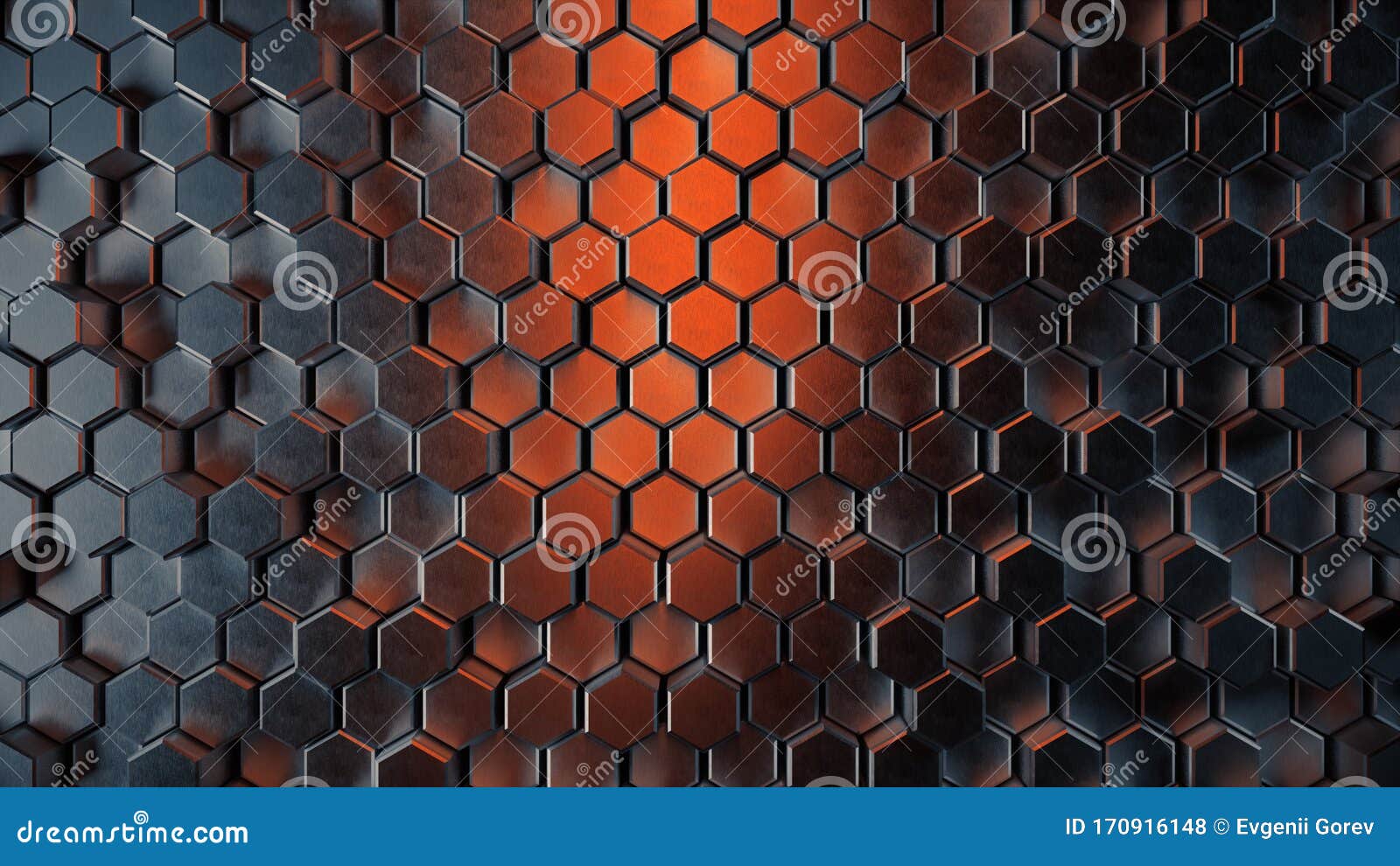 Cool Abstract Background. Metal Hexagon Pattern Stock Illustration ...