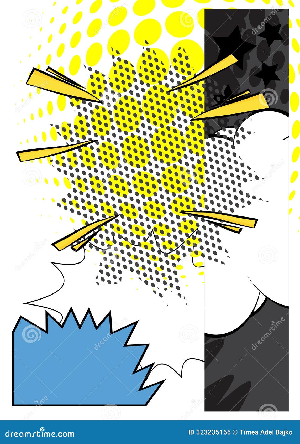 Cool Abstract Cartoon Backdrop, Comic Book Background. Vector Comics ...