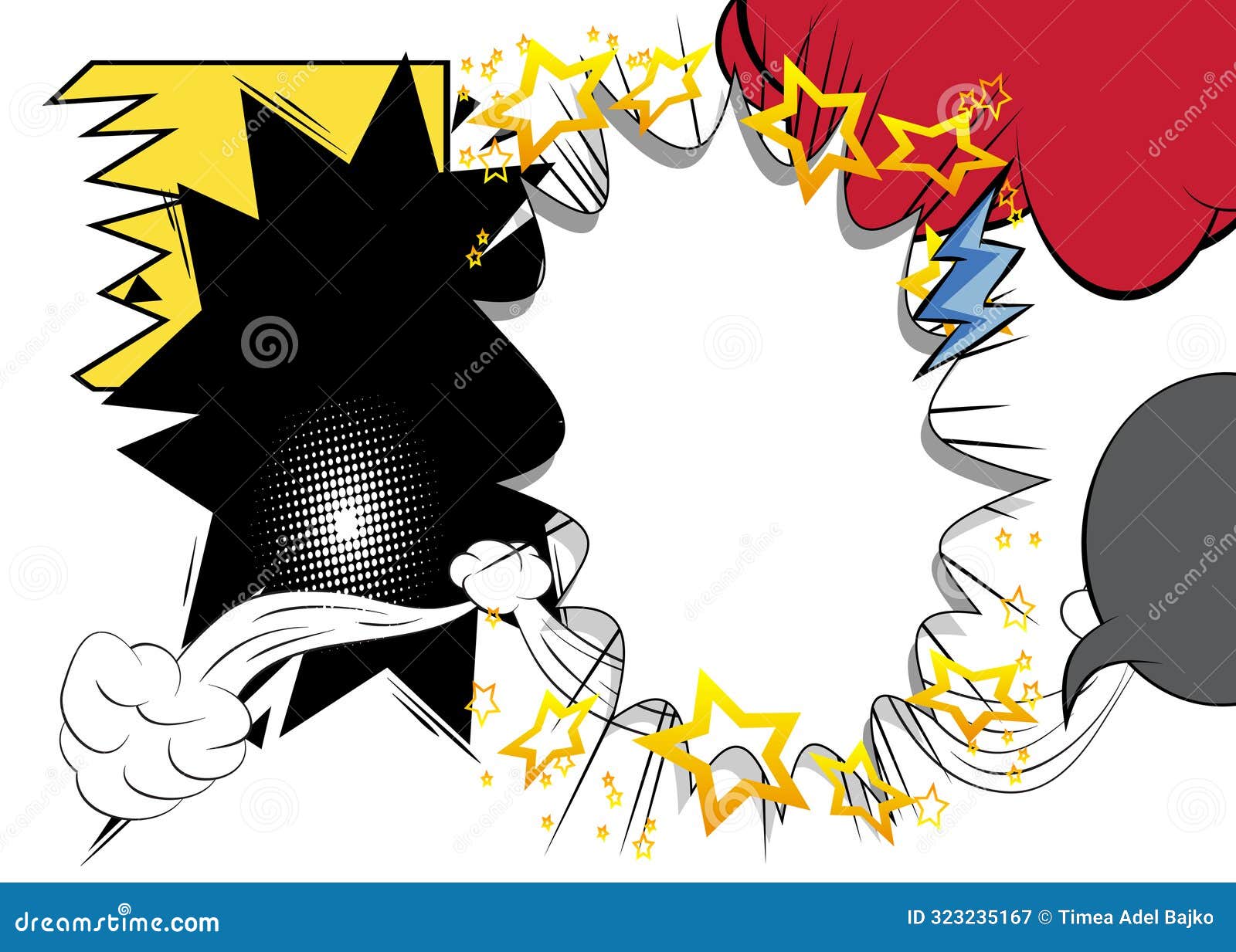 Cool Abstract Cartoon Backdrop, Comic Book Background. Vector Comics ...
