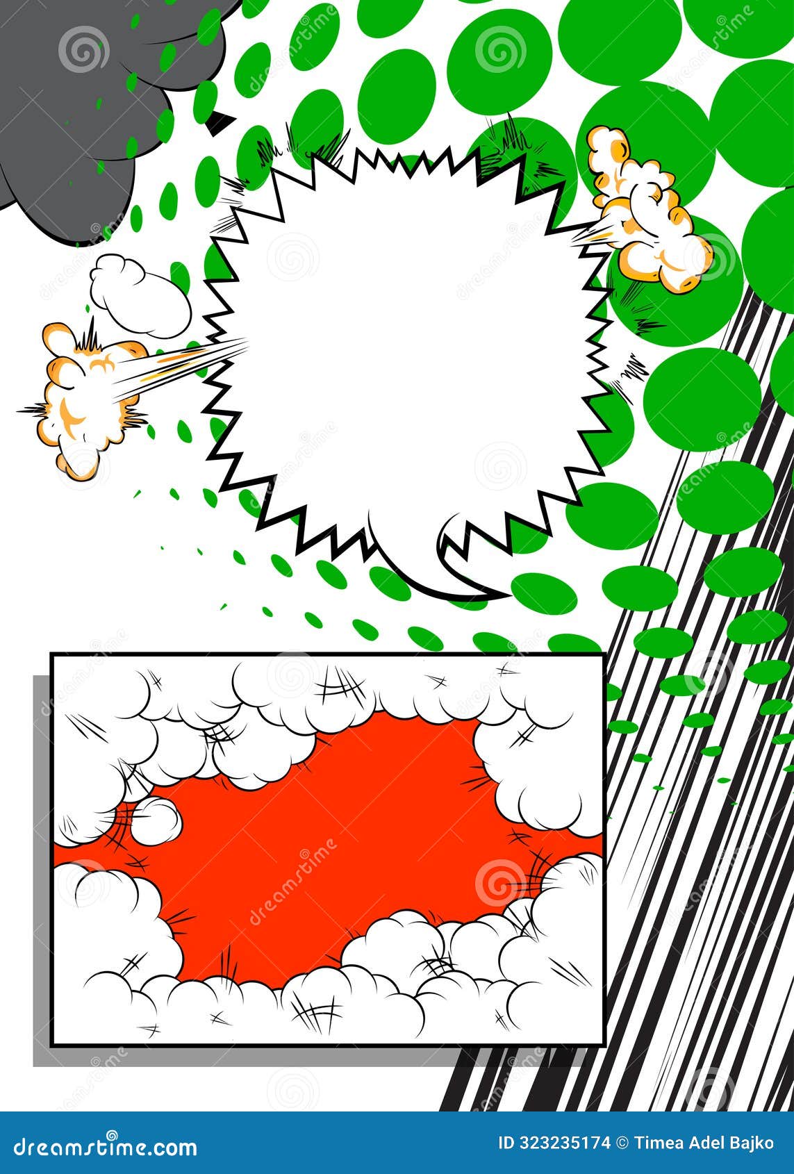 Cool Abstract Cartoon Backdrop, Comic Book Background. Vector Comics ...