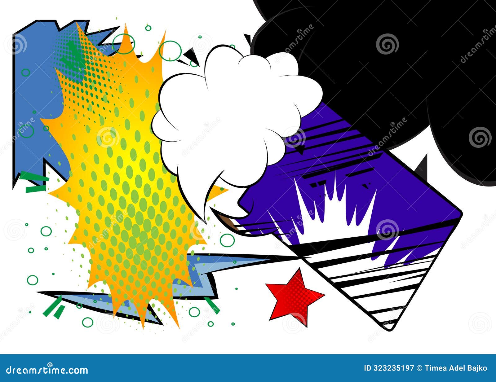 Cool Abstract Cartoon Backdrop, Comic Book Background. Vector Comics ...