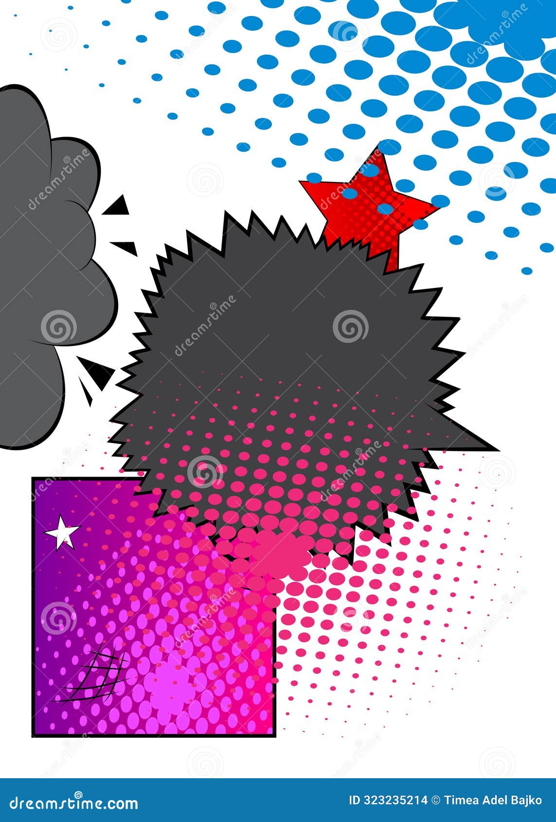 Cool Abstract Cartoon Backdrop, Comic Book Background. Vector Comics ...