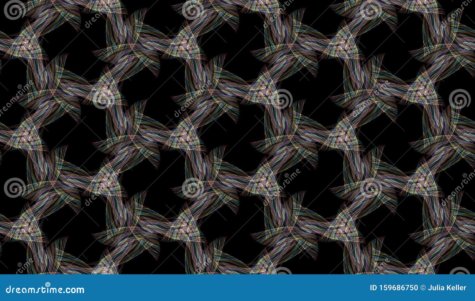 Cool Abstract Seamless Multi Colored Pattern on Black Background ...