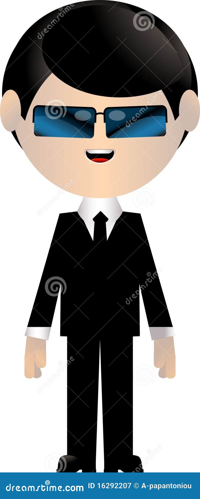 Cool Agent stock illustration. Illustration of funny - 16292207