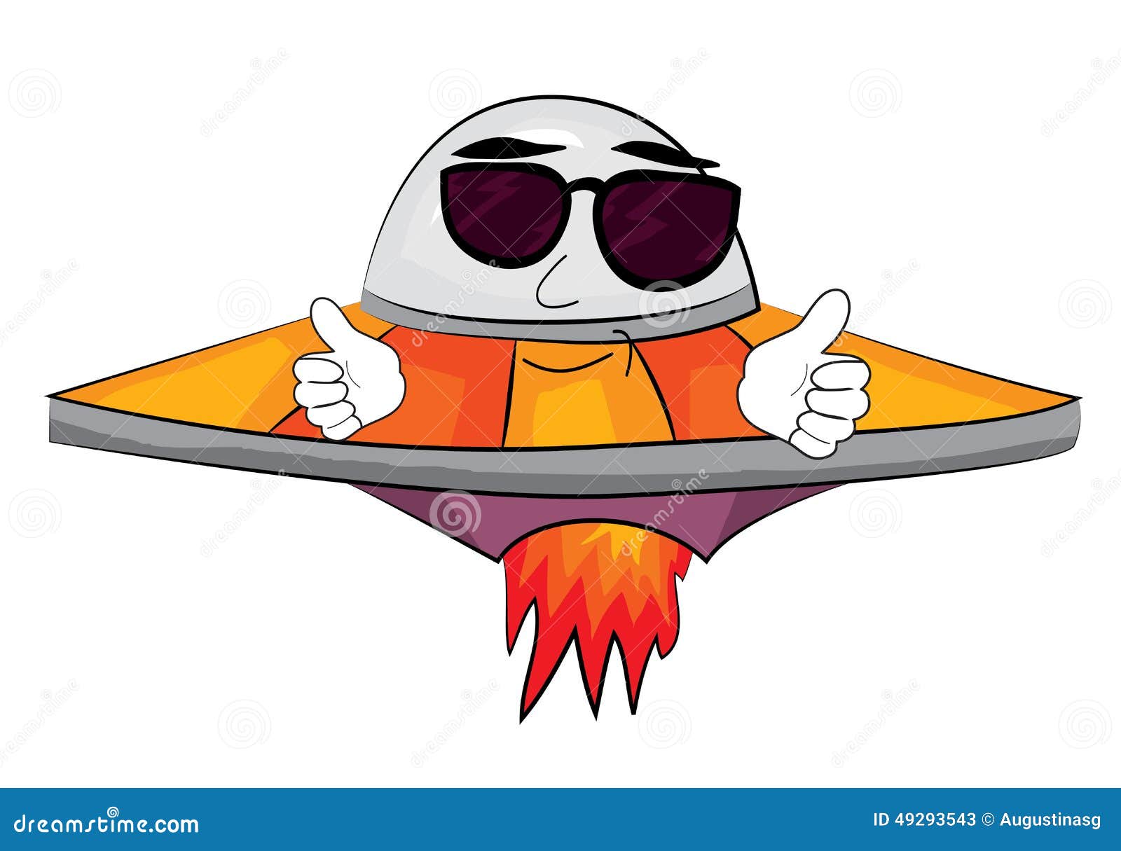 Cool alien ship cartoon stock illustration. Illustration of thumbs ...