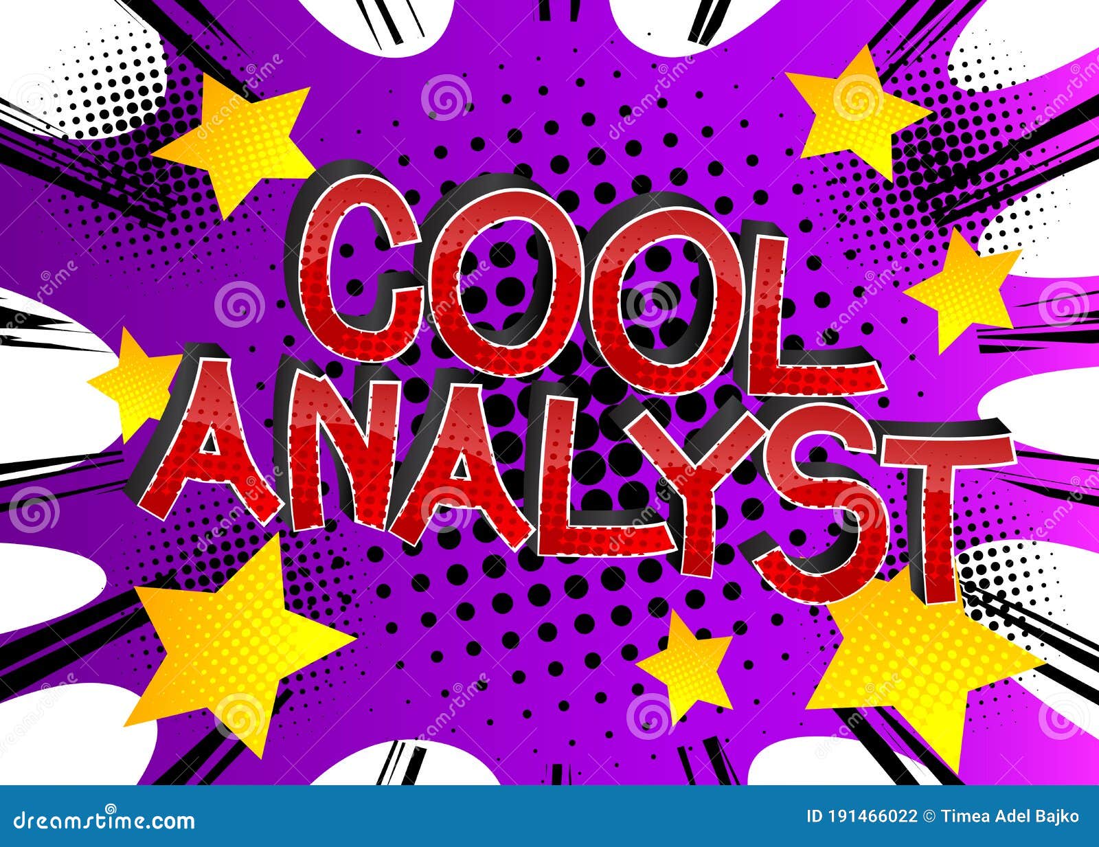 Cool Analyst Comic Book Style Words. Stock Vector - Illustration of ...