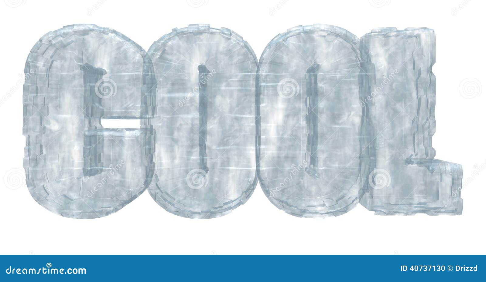 The Word Cool In Ice