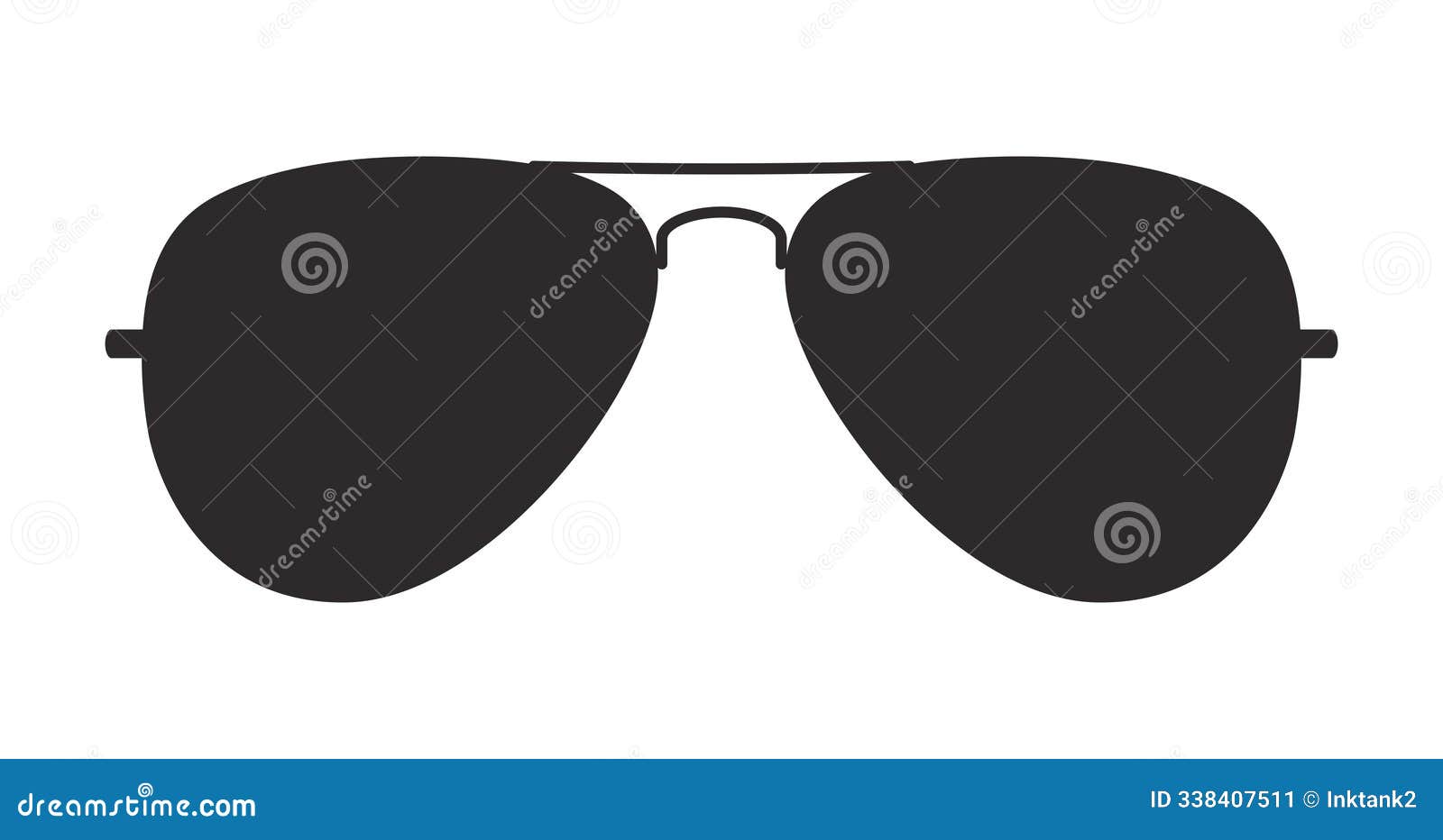 Cool Aviator Sunglasses Silhouette Stock Illustration - Illustration of ...