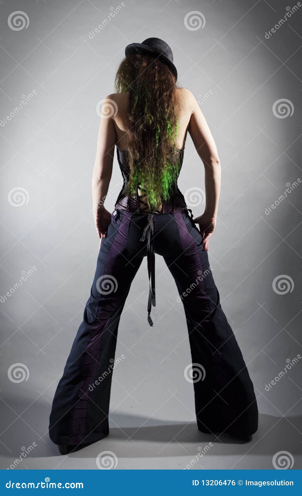 Cool Back View of a Fashion Model Stock Photo - Image of female, body ...