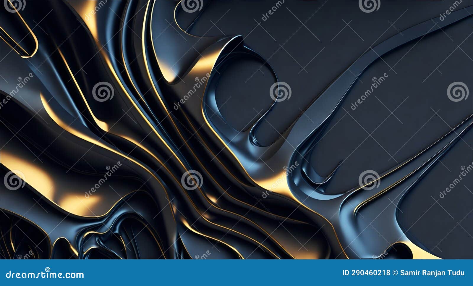 Metallic Abstract Wavy Liquid Background Layout Design, Tech Innovation ...