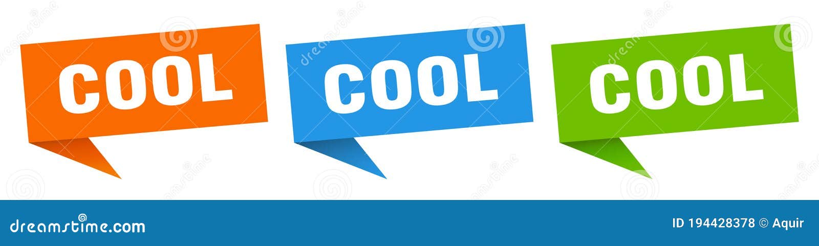 Cool Banner. Cool Speech Bubble Label Set Stock Vector - Illustration ...