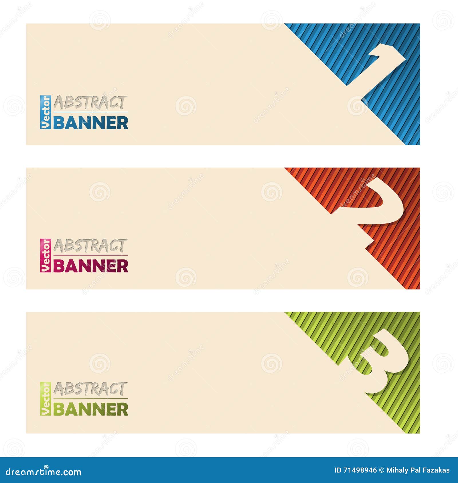 Cool Banners with Abstract Striped Background Stock Illustration ...
