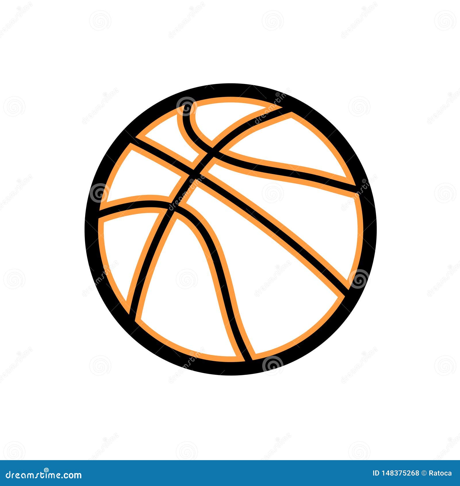 Cool basketball icon stock vector. Illustration of design - 148375268