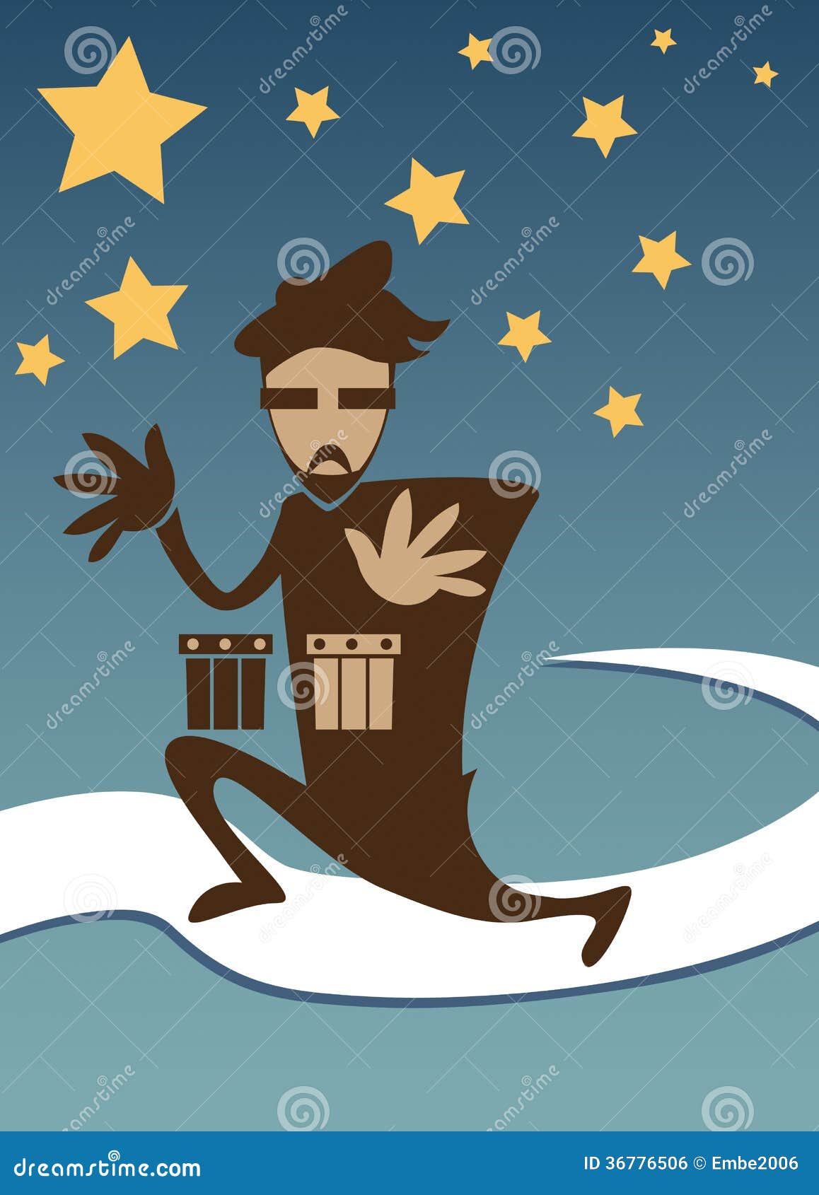 Cool Beatnik Drummer Poster Stock Vector - Illustration of drawing ...